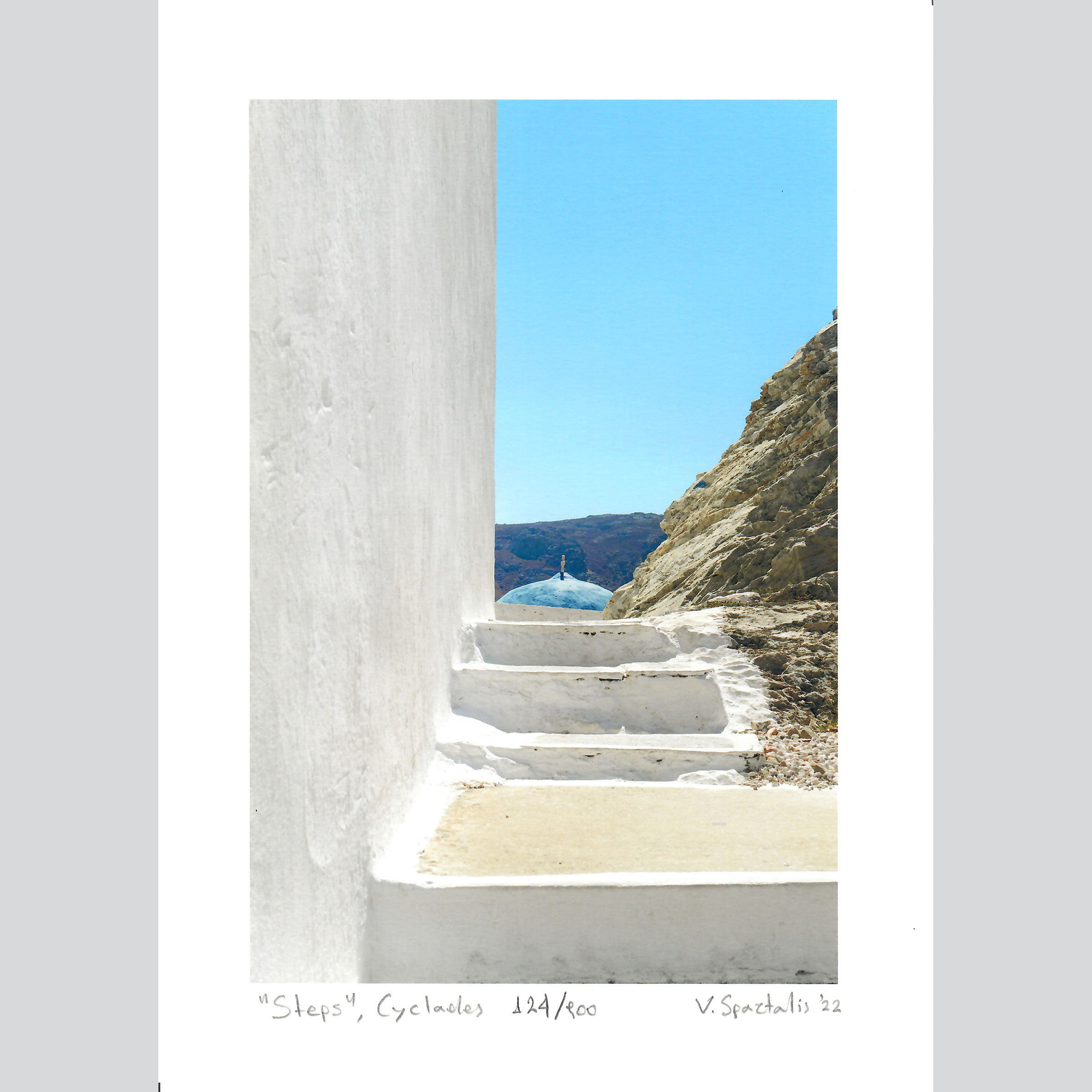 Steps. Fine Art Photography Giclee Print, Color - Santorini.net E-shop